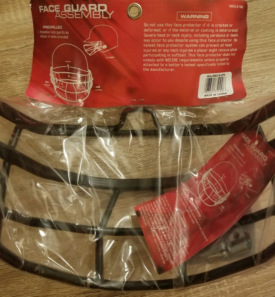 Rawlings Batter's Helmet Face Guard Assembly Baseball Softball Black ...