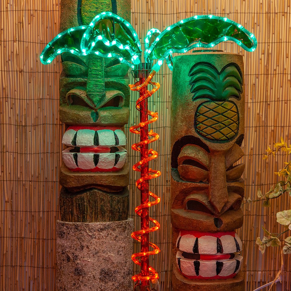 2'-4'-7' Deluxe LED Lighted Palm Trees Rope Light Holographic Trunk ...