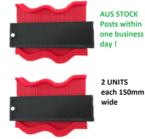 2 x FULLER Contour Guage Profile Shape Measure Template Laminate Tool ...