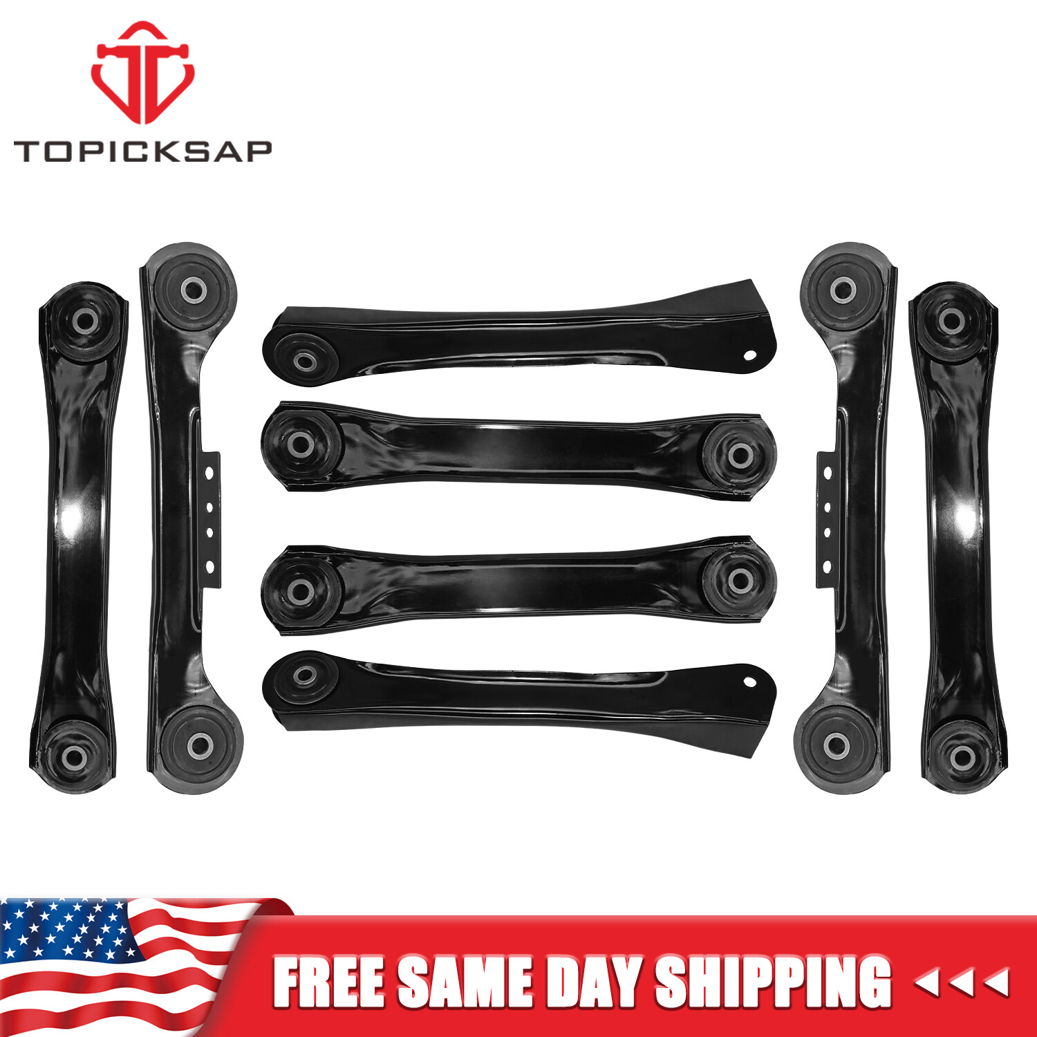 8Pcs Front & Rear Lower & Upper Control Arms for 1997-2006 Jeep TJ ...