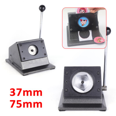37mm 70mm 75mm Round Graphic Punch Die Cutter Paper Badge Button Maker ...