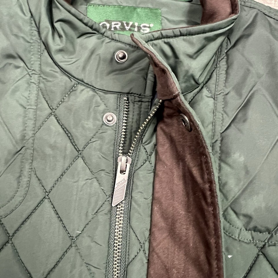 Orvis RT7 Vest Diamond Quilted Mens Large Full Zip Hunting Outdoors ...