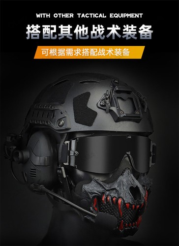 Tactical Airsoft Mask Steel Mesh Wolf tooth Half Face Mask Game Props ...