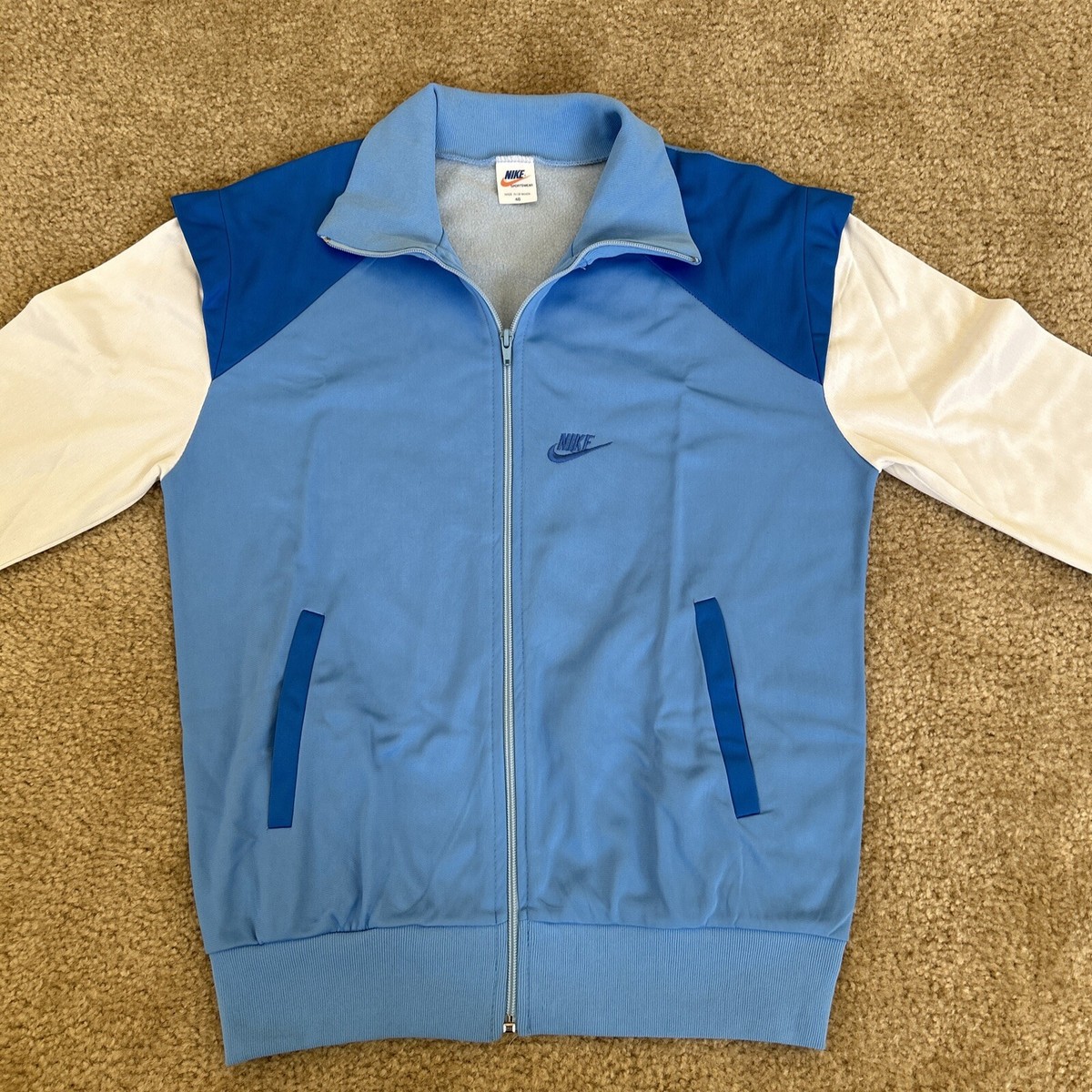 VTG Nike Jacket 1980's Made in Denmark Swoosh 70's Shirt Top VTG Nike Jacket 1980's Made in Denmark Swoosh 70's Shirt Top