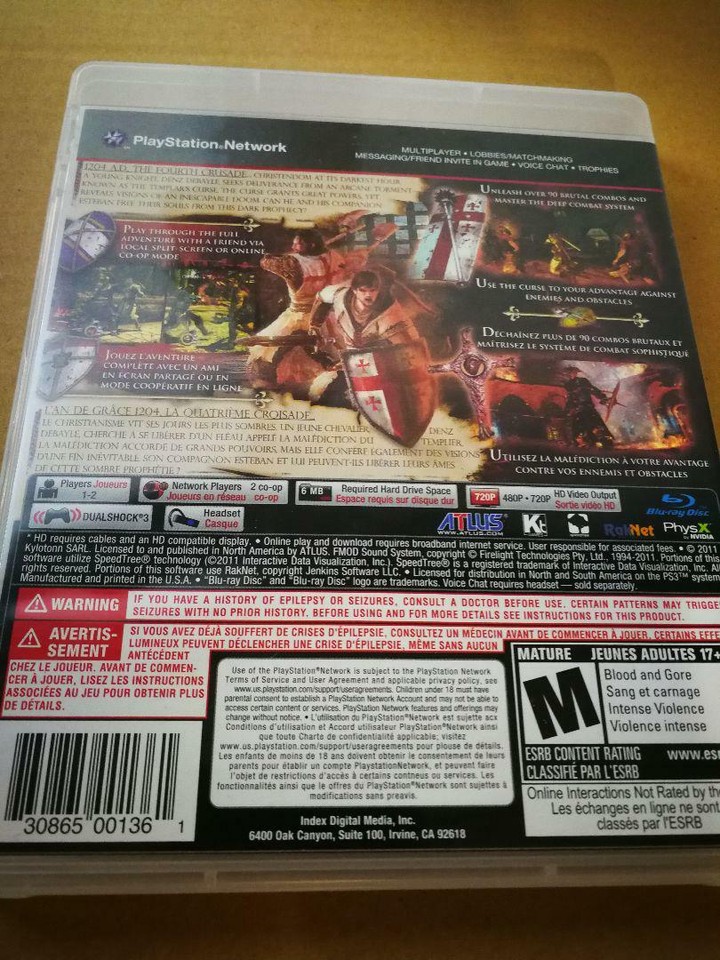 THE CURSED CRUSADE Overseas version PS3 | eBay