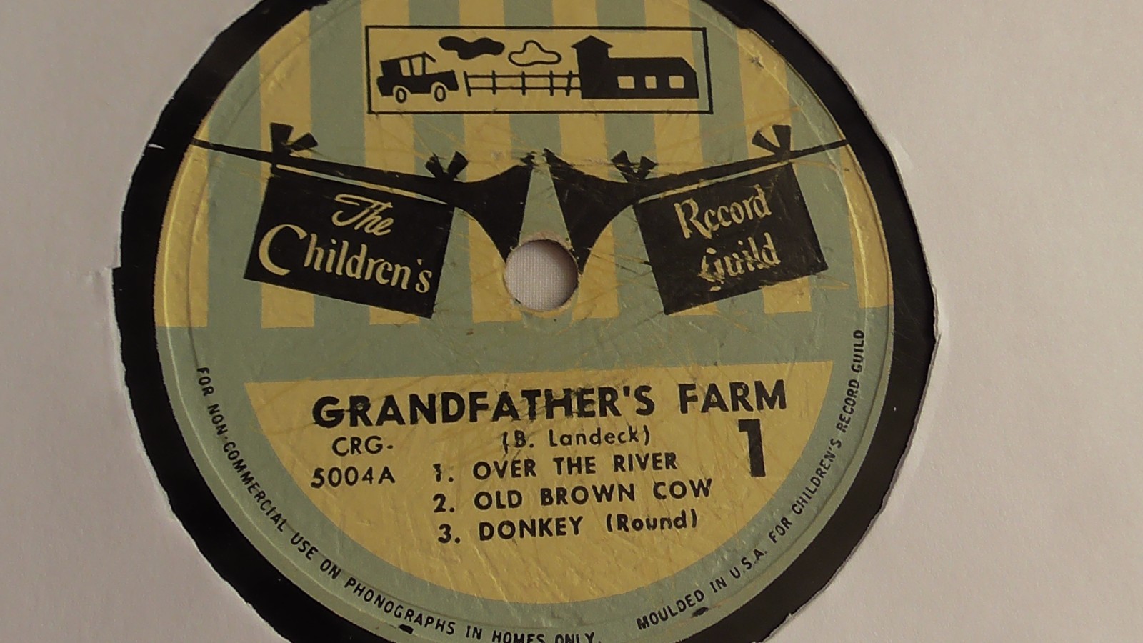 Children’s Record Guild - 78rpm single 10-inch – CRG #5004 Grandfather ...