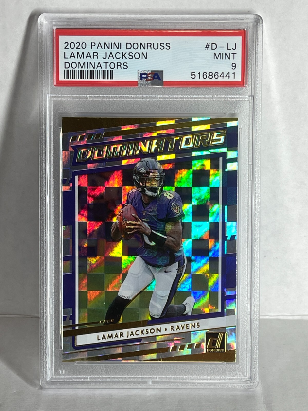 2020 Donruss dominators holo lamar jackson psa 9 | eBay