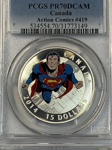 2013 $15 Canada Silver ACTION COMICS #419 PCGS PR70DCAM **XOHXX3149 | eBay