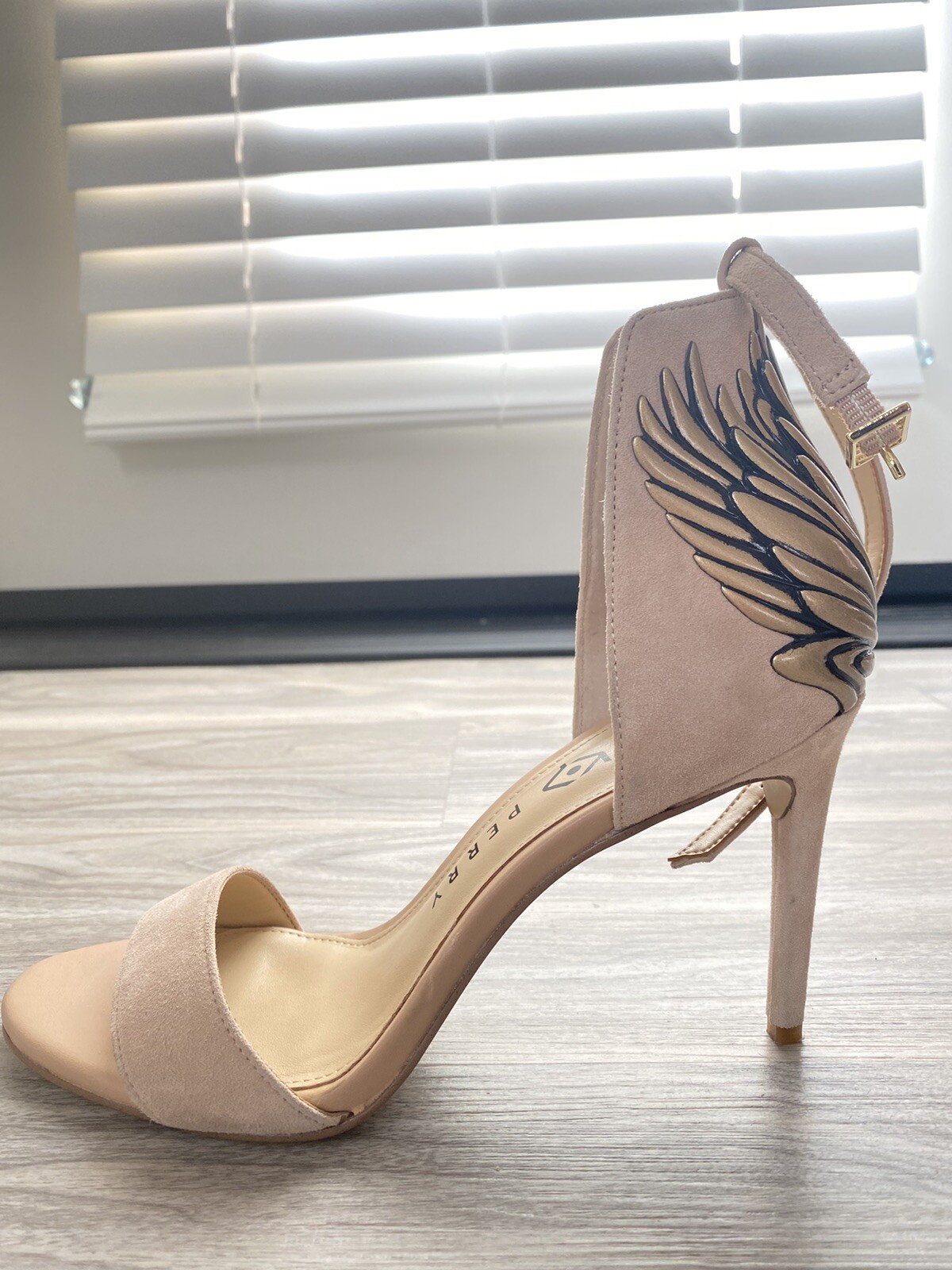 Katy Perry Nude Angelwing Suede Sandals - Gem