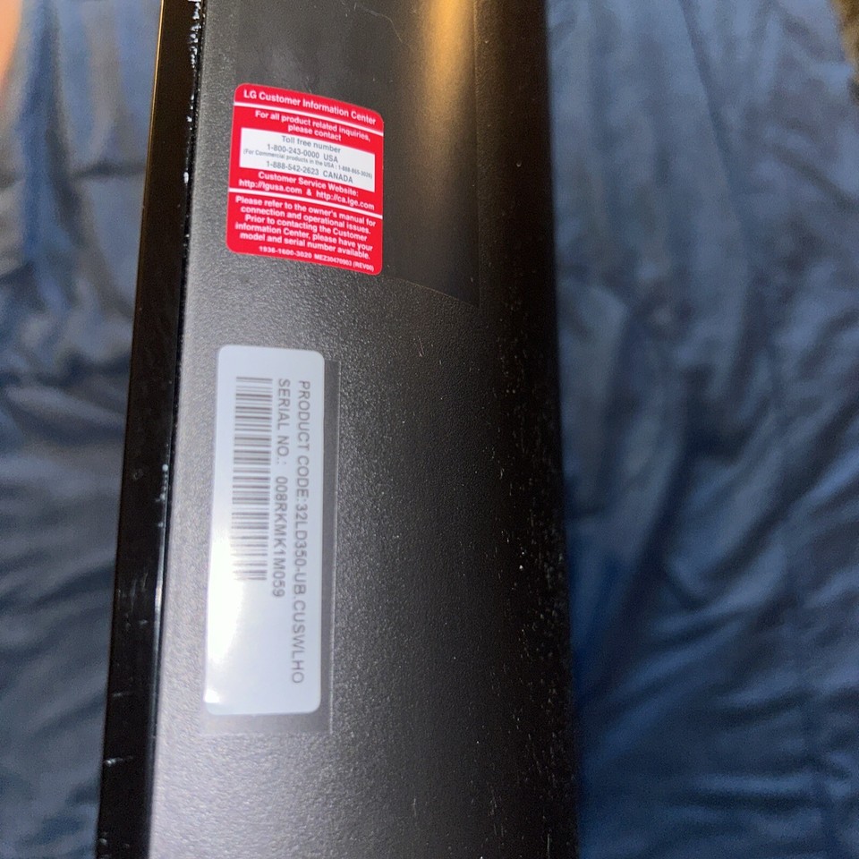 LG 32LD350 32" 1080p HD LCD Television Based Not Included 8808992762577 ...