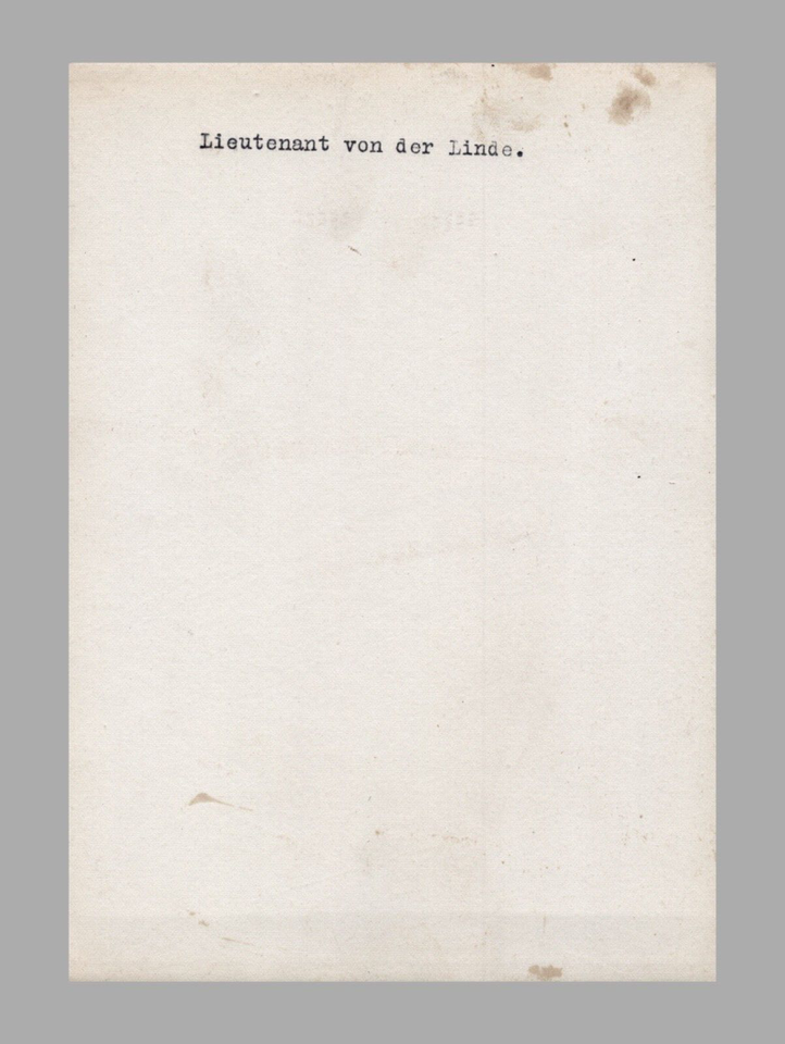 WW1 Photo German Lieutenant Otto Von Der Linde Portrait | eBay