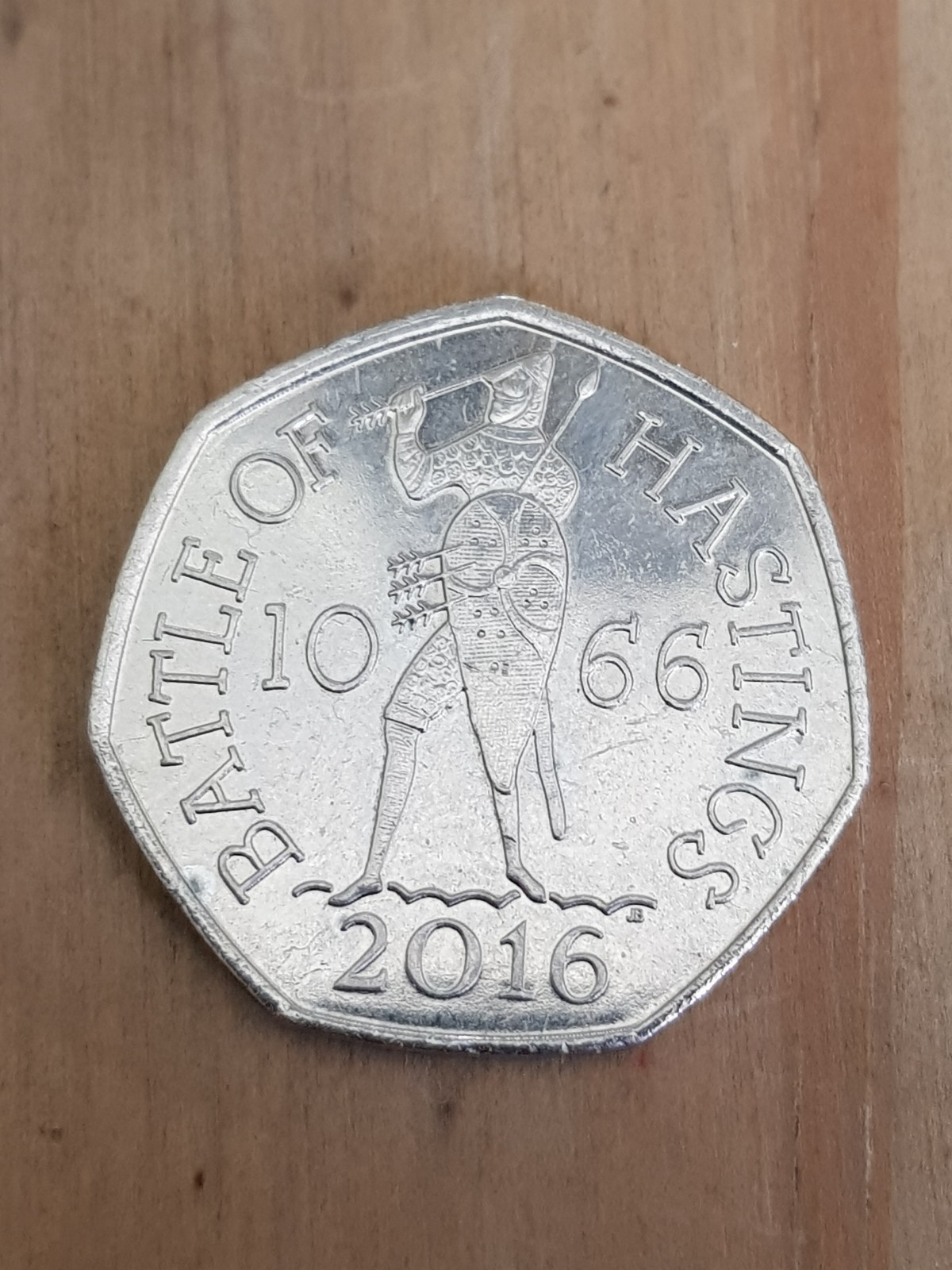 2016 50P COIN BATTLE OF HASTINGS 1066 RARE FIFTY PENCE - EXCELLENT ...