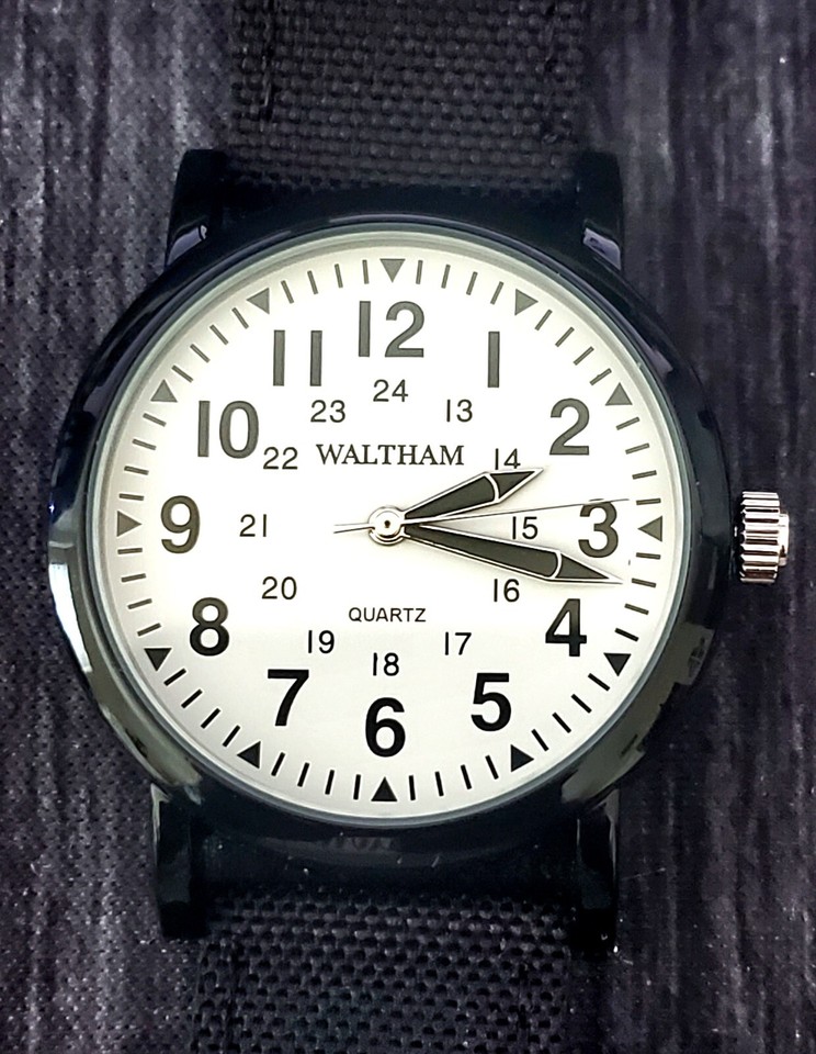 Vintage 80s Waltham WW2 USMC Pilot Navy Field Marine Style Watch New | eBay