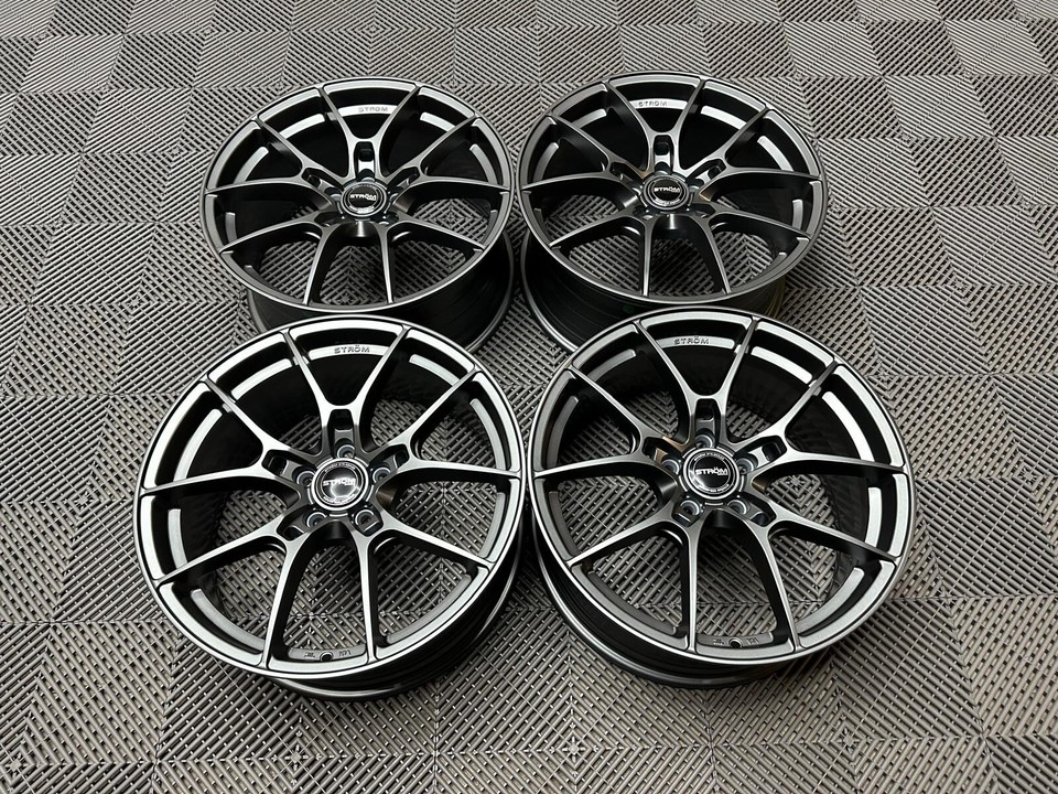 18" STROM STR F1 Wheels Gun Metal VW Golf Caddy Audi A3 A4 Mercedes A ...