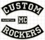 CUSTOM 12" rocker 4 pcs Biker vest Embroidered rockers FULL SET - Sew ...