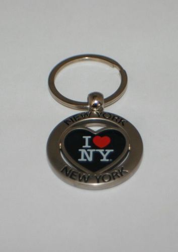 I Heart Love New York Keychain Spin Silver Tone | eBay