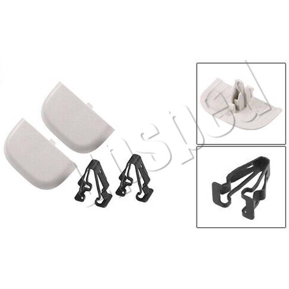 4PCS Gray Iron Sun Visor Cap Clip Retainer For Ford Fusion Lincoln MKZ ...