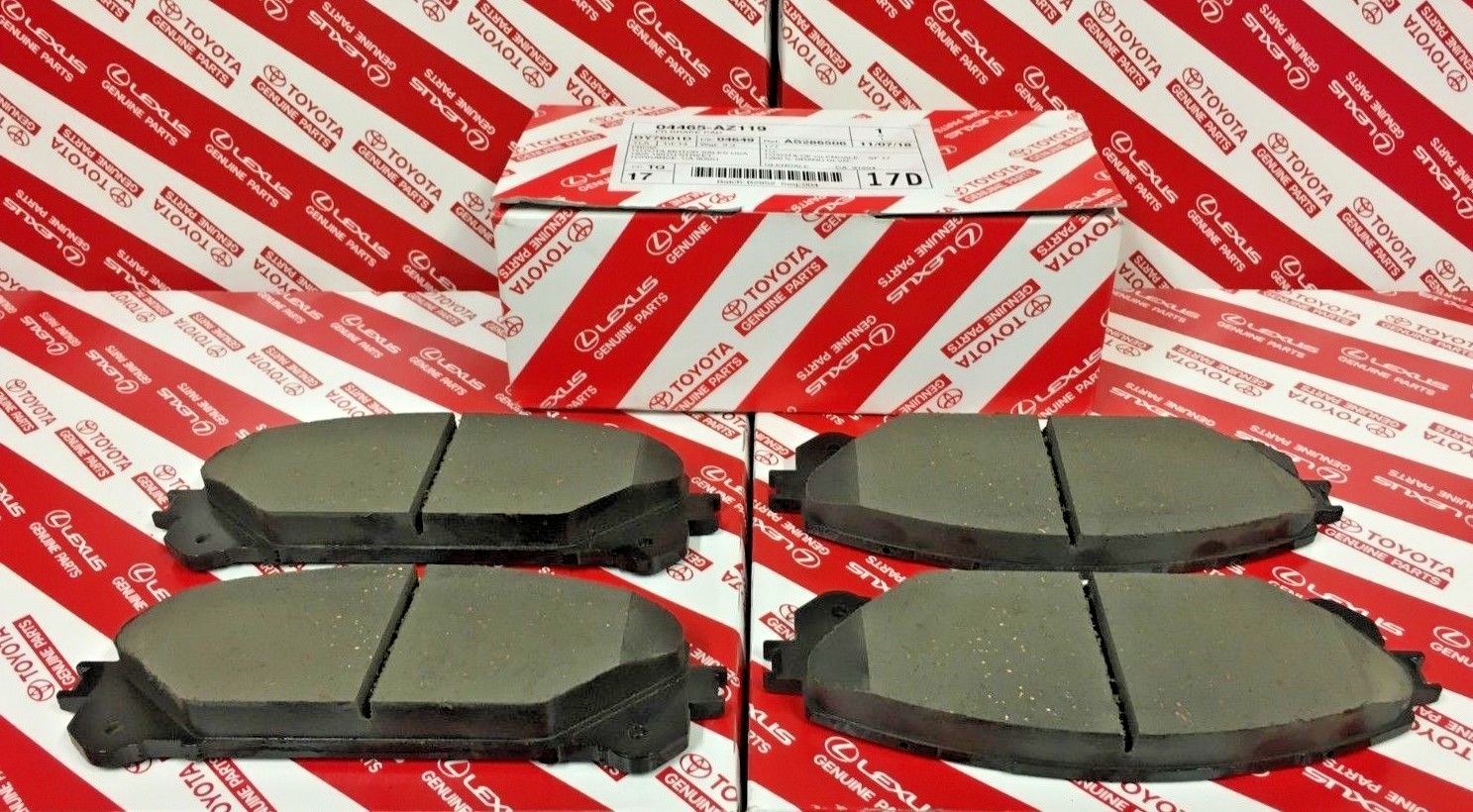 2008-2019 TOYOTA HIGHLANDER / HV FRONT CERAMIC BRAKE PADS GEN OEM 04465 ...