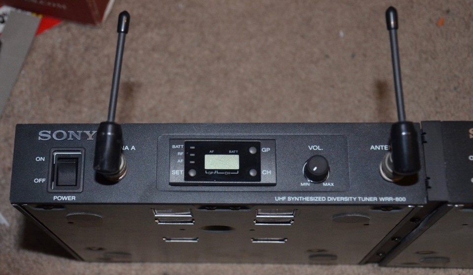 Sony WRR-800A uhf synthesized wireless diversity tuner receiver set of ...