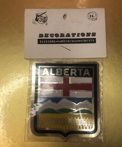 Vintage Alberta Province Shield Crest Sticker /Decal in Original ...