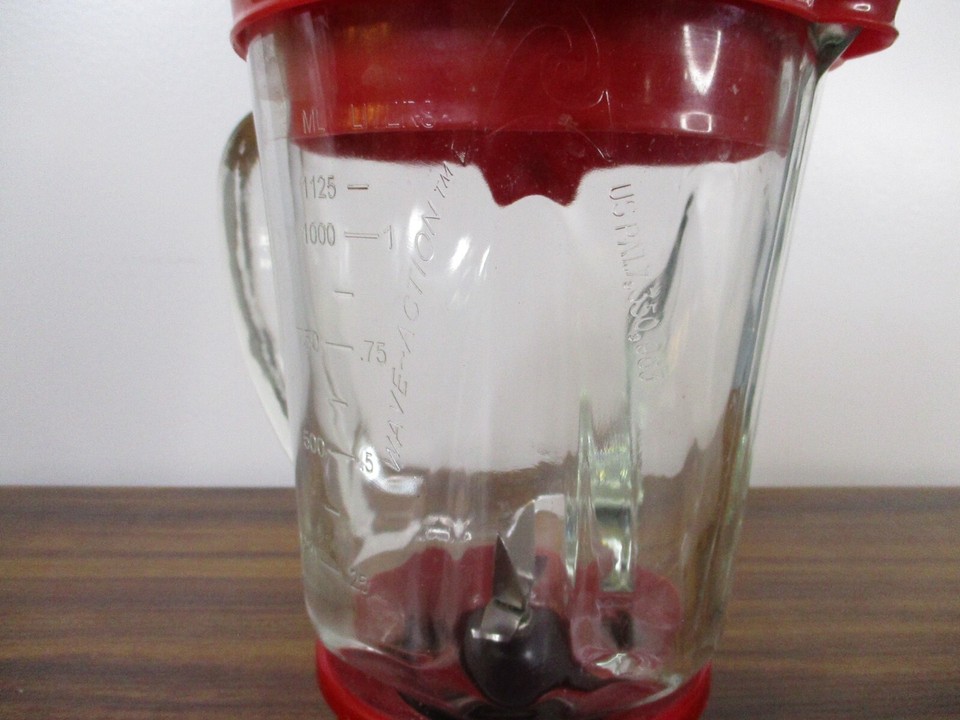 Hamilton Beach “Wave Action” Blender Replacement Glass Pitcher in RED ...
