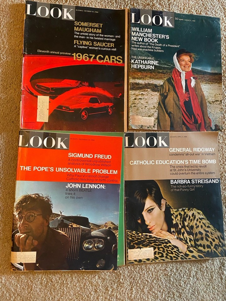 LOOK MAGAZINES Retro - HUGE LOT OF 91 VINTAGE 1940s 50s 60s 70s ...