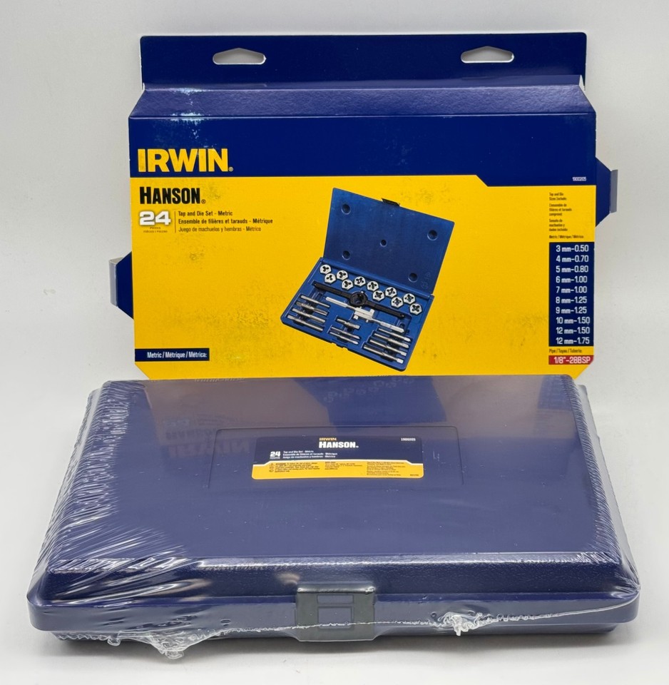 NEW IRWIN Hanson 1900205 24-Piece Metric Tap and Die Set ~ Free ...