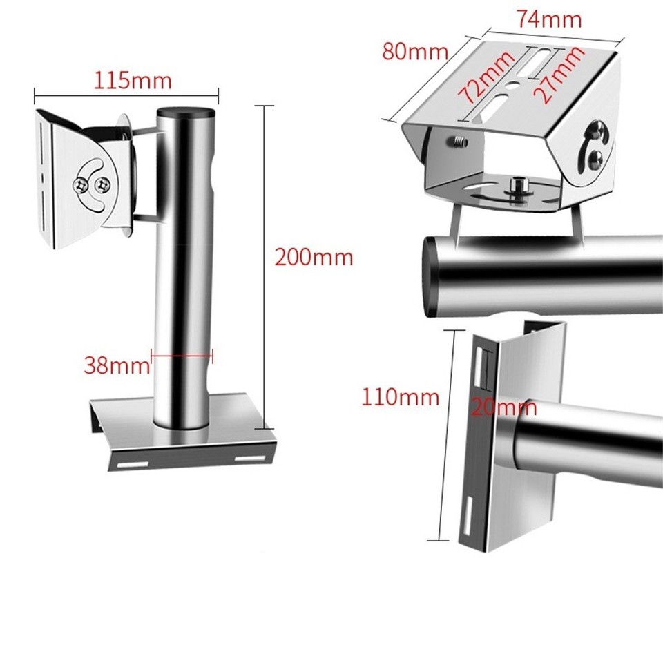 CCTV Camera Mount 360 Degree Rotation Indoor Outdoor Rated Full Circle ...