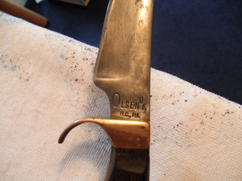 Olsen OK Hunting Knife w/ Original Sheath nice one ! | eBay