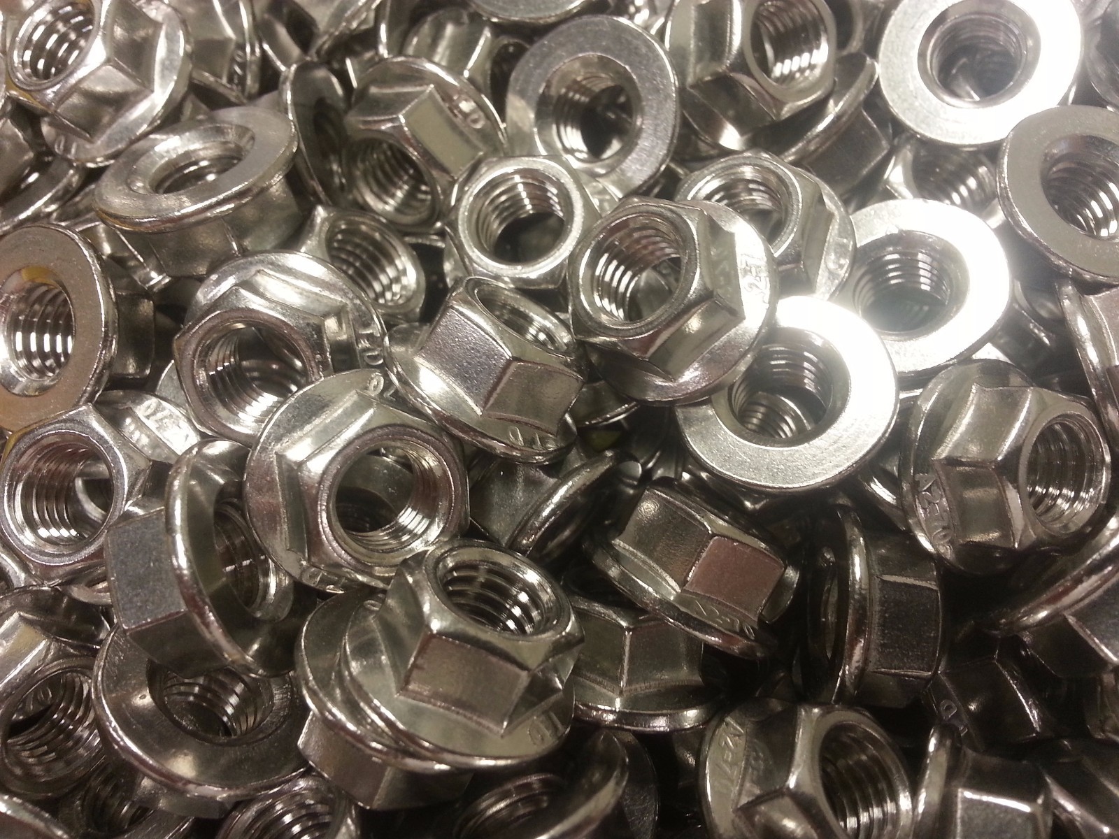 (10) M10-1.5 Stainless Smooth Flange Nuts Spin Wiz Nuts M10x1.5 Nut ...
