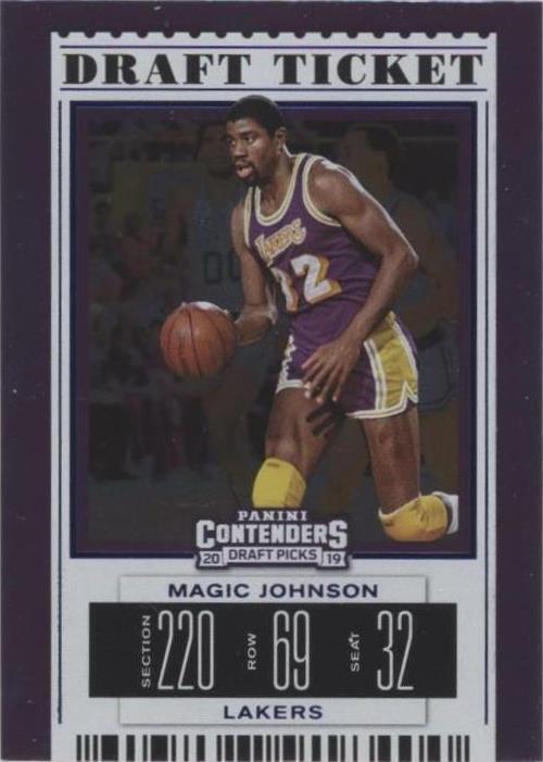 2019-20 Panini Contenders Draft Picks - Magic Johnson #40 Draft Ticket ...