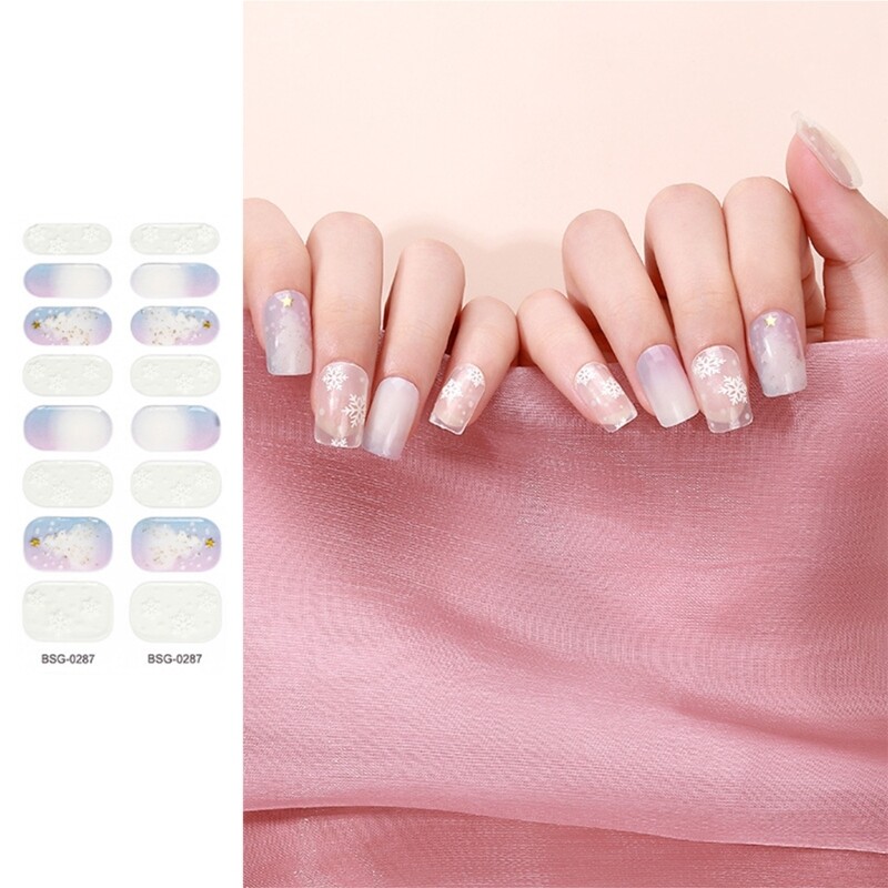 Semi Cured Gel Strips Gel Full Wraps Strips Gel Stickers | eBay