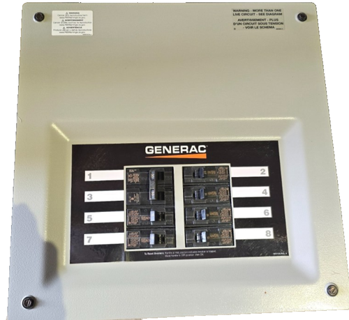 Generac 50 amp 10/16 circuit Load center Automatic transfer switch | eBay