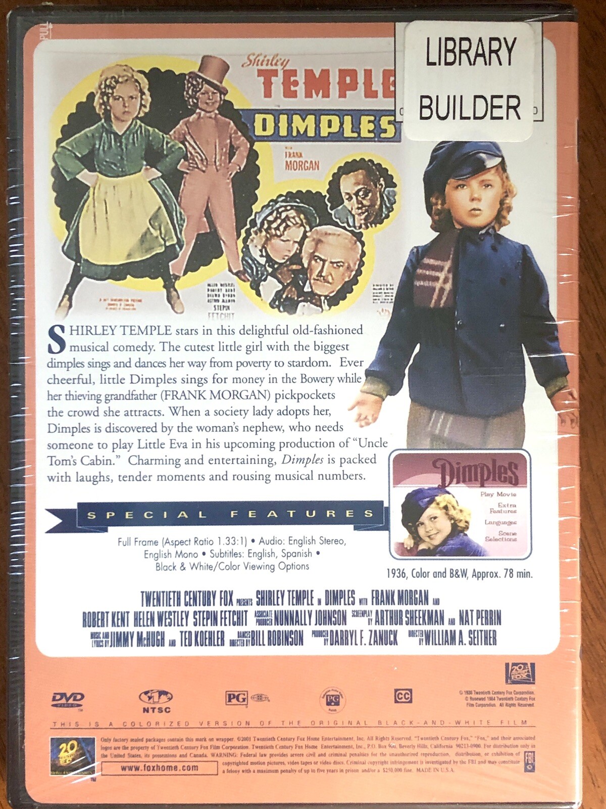 Dimples (DVD, 2001, Shirley Temple ,Color & Black and White Versions ...