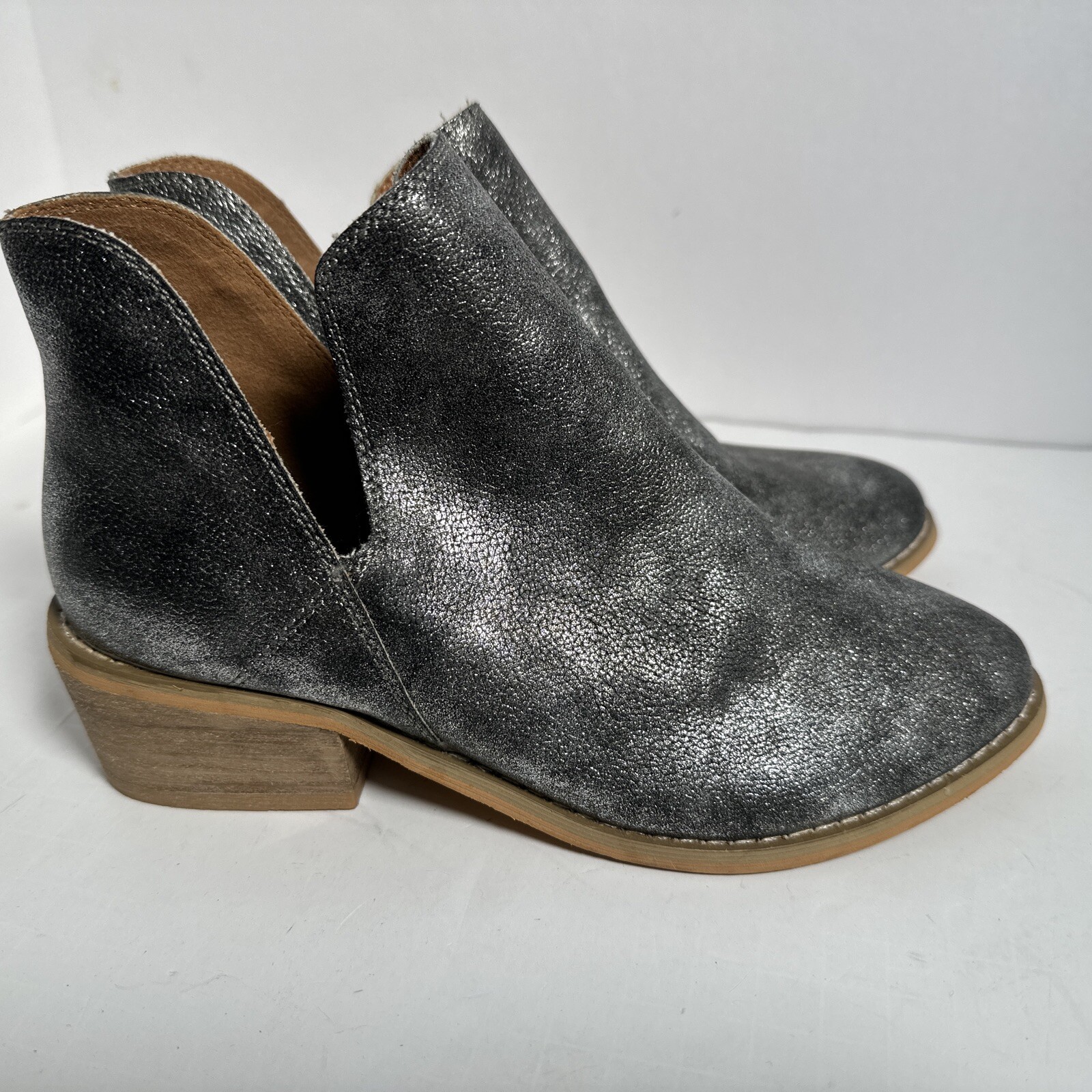 Women’s Boutique By Corky’s “Wayland” Pewter Metallic Ankle Boots ...
