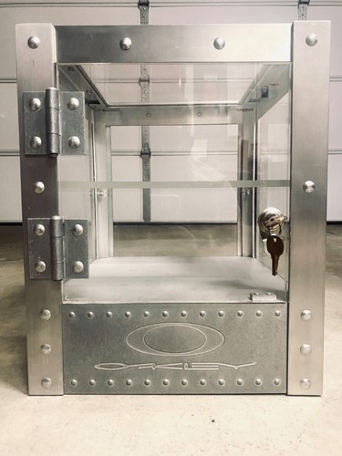 ***RARE*** Vintage Oakley X Metal 2-Tier Countertop Display Cabinet w ...
