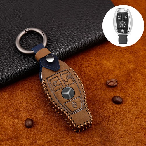 For Mercedes Benz A B C S G Class W213 Leather Remote Key Fob Cover ...