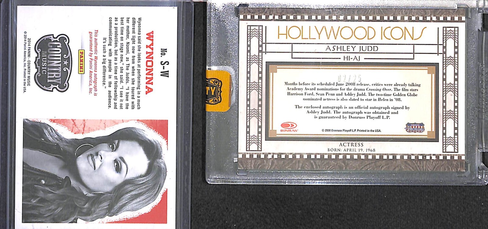 Ashley Judd and Wynonna Judd Autograph Card Lot | eBay