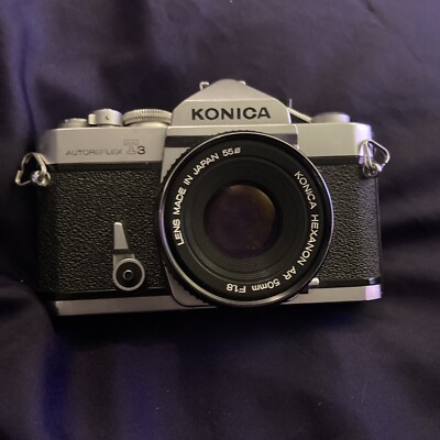 Konica Auto reflex T3 Silver 35mm SLR w 50mm 1.8 Lens And Filter | eBay