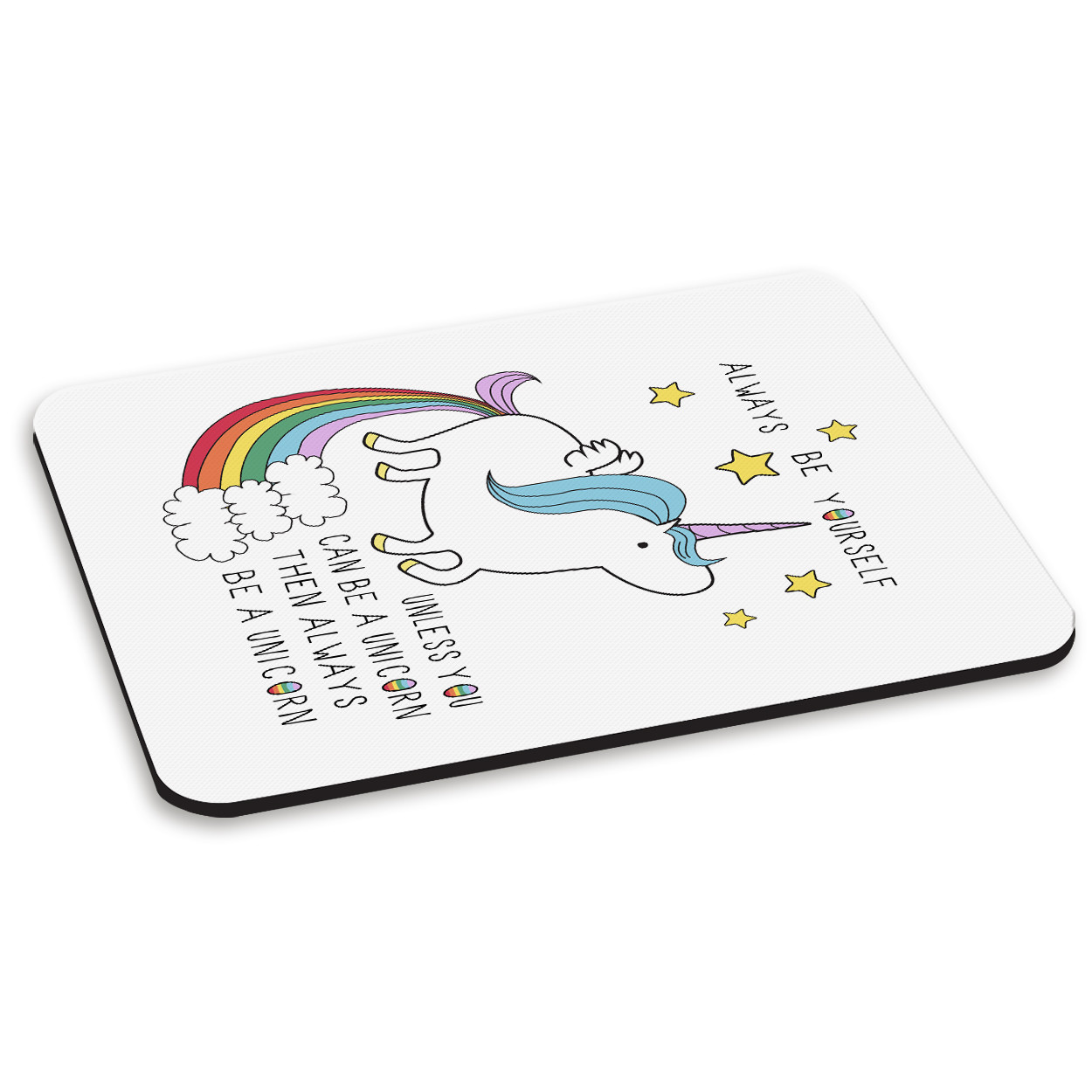 UNICORN ALWAYS BE YOURSELF PC COMPUTER MOUSE MAT PAD - Animal Unicorns ...