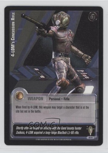 2001 Star Wars: Jedi Knights TCG Scum and Villainy 4-LOM's Concussion ...