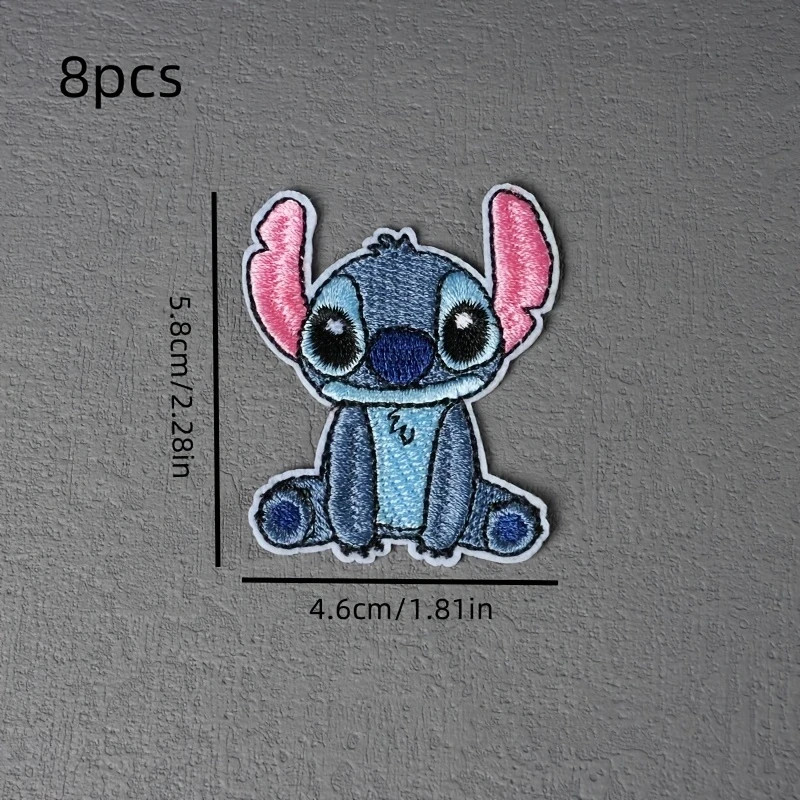 Stitch Embroidered Heat Transfer Patch Iron-On/Sew-On Cartoon Transfer ...
