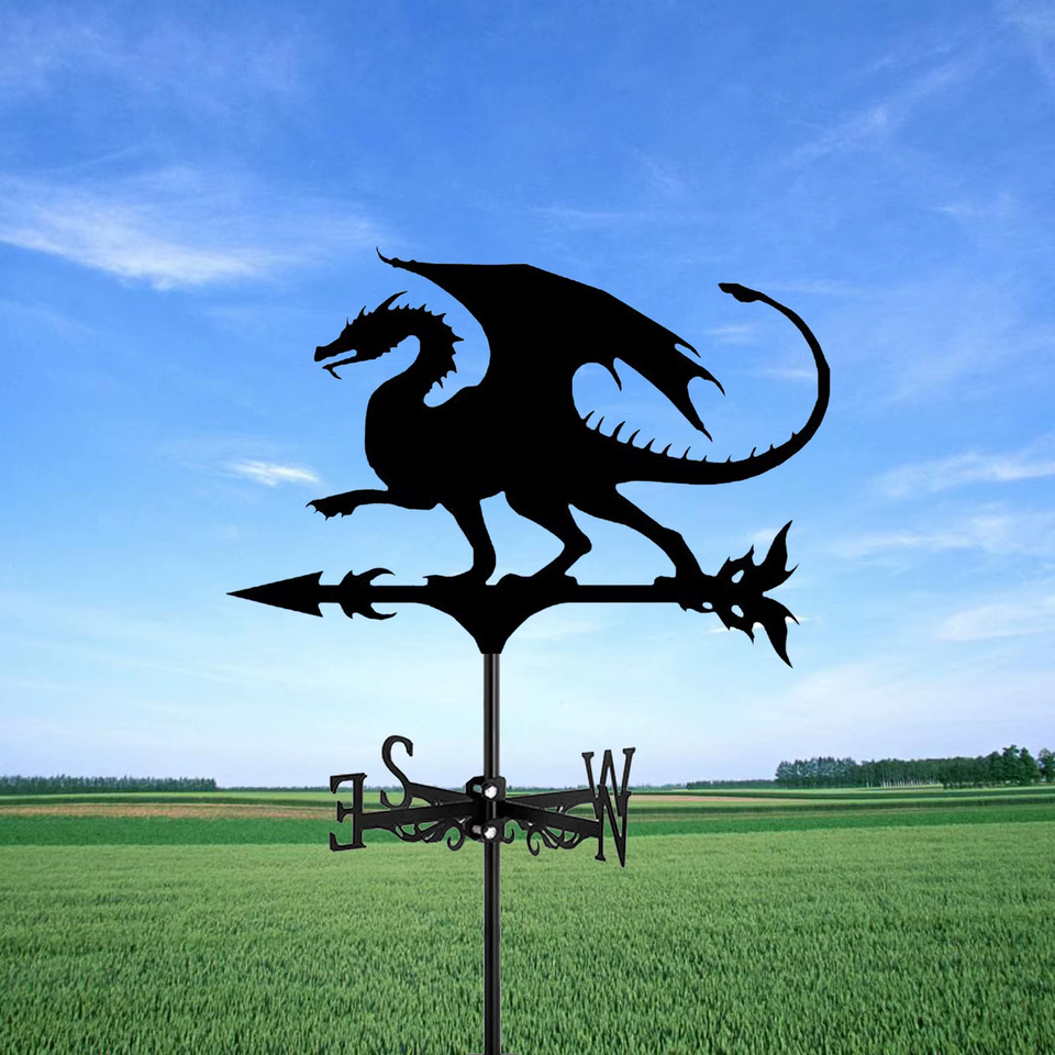 Metal Standing Wind Vanes Cottage Weather Vane Indicator Roof Weather ...