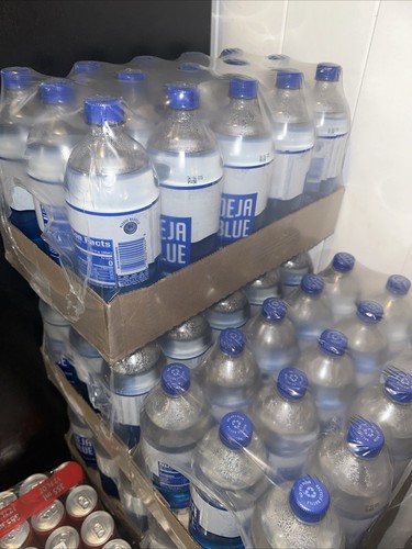 Case of Bottled Water, 15 One Liter Bottles Of Deja Blue | eBay
