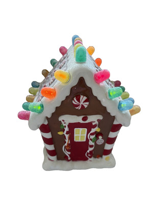 Hallmark Gumdrop Gingerbread House Lights & Music 2008 Christmas "Works ...