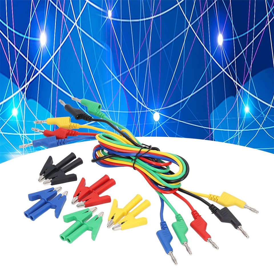 .Test Leads Set Banana Plug-Crocodile Clip Circuit Electrical Testing ...