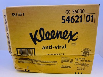 12pk Kleenex Brand 4 Boxes Anti-Viral - 55 Sheets Per Box | eBay