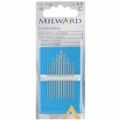 Premium Quality Milward Assorted Embroidery Hand Sewing Needles 16 Pack ...