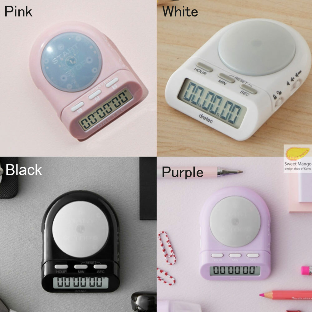 DRETEC Study Timer Watch Stopwatch LED Alarm Sound Mini Time Portable ...