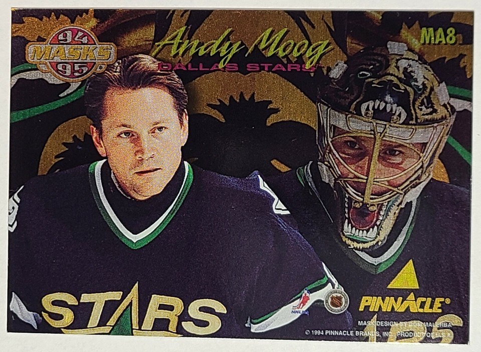 1994-95 Pinnacle Masks Andy Moog MA8 Dallas Stars - Insert Card - Nice ...